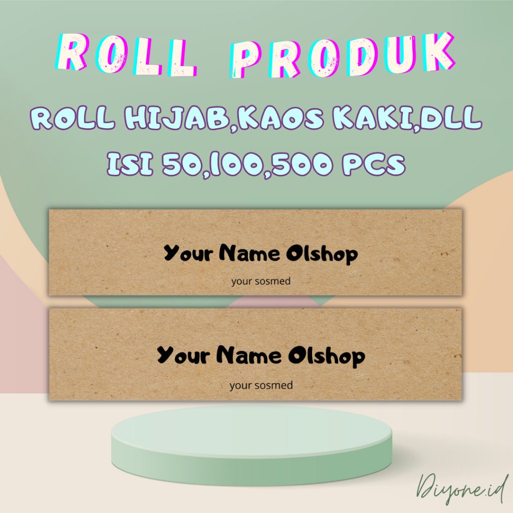 Jual (ISI 500PCS ) ROLL/PENGIKAT PRODUK/ROLL AESTHETIC/BELT PAPER HIJAB ...