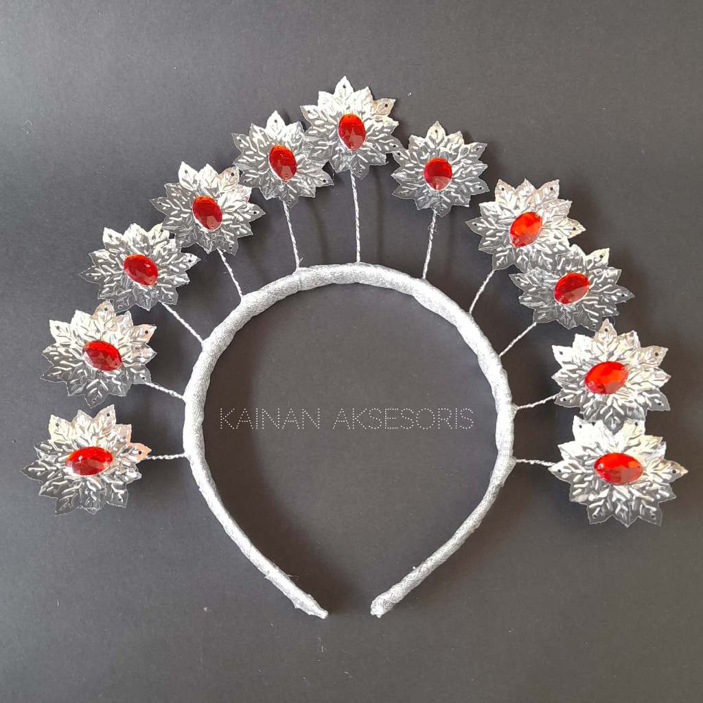 Jual (SILVER) Mahkota Bando Adat Jawa Hiasan Kepala Adat Karnaval Tari ...