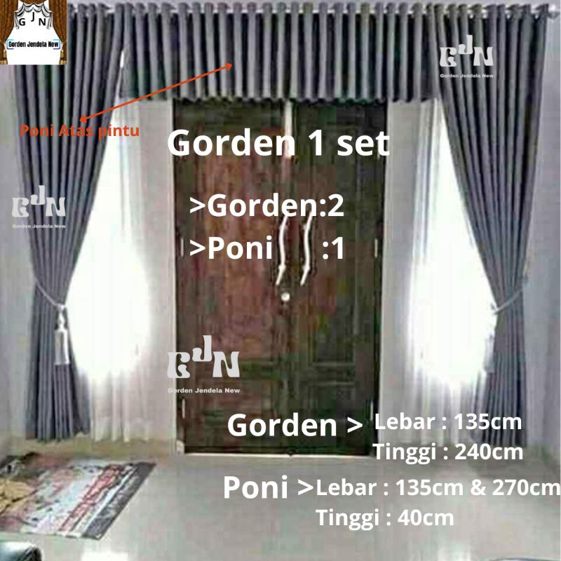 Jual PAKET 2 GORDEN 1 PONI HORDENG JENDELA PREMIUM KORDEN PINTU ...