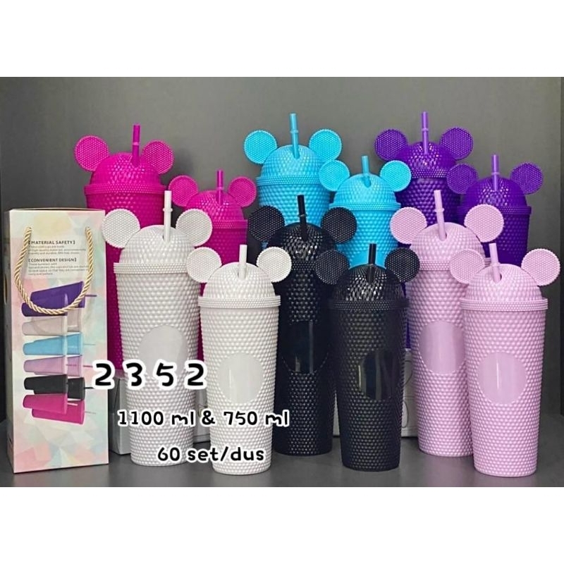 Jual Botol Minum Viral Motif Mickey Mouse 2 In 1 1100ml 700ml | Shopee ...