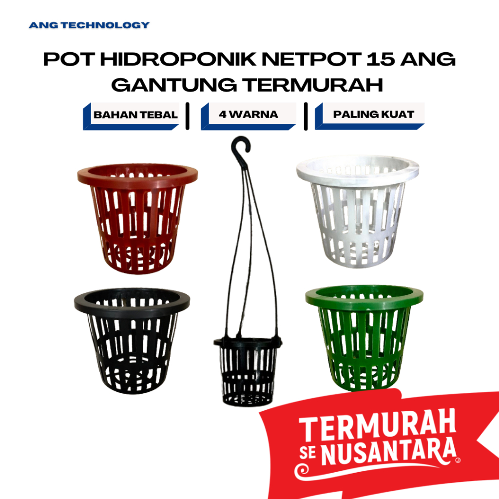Jual Pot Bunga Anggrek Tanaman Gantung Netpot 15 Hidroponik ANG bagus ...