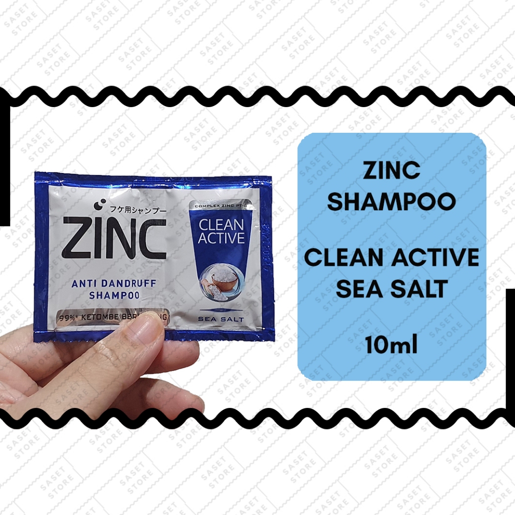 Jual Zinc Sampo Clean Active 10ml Sachet Shampo Anti Dandruff Zink Sea ...