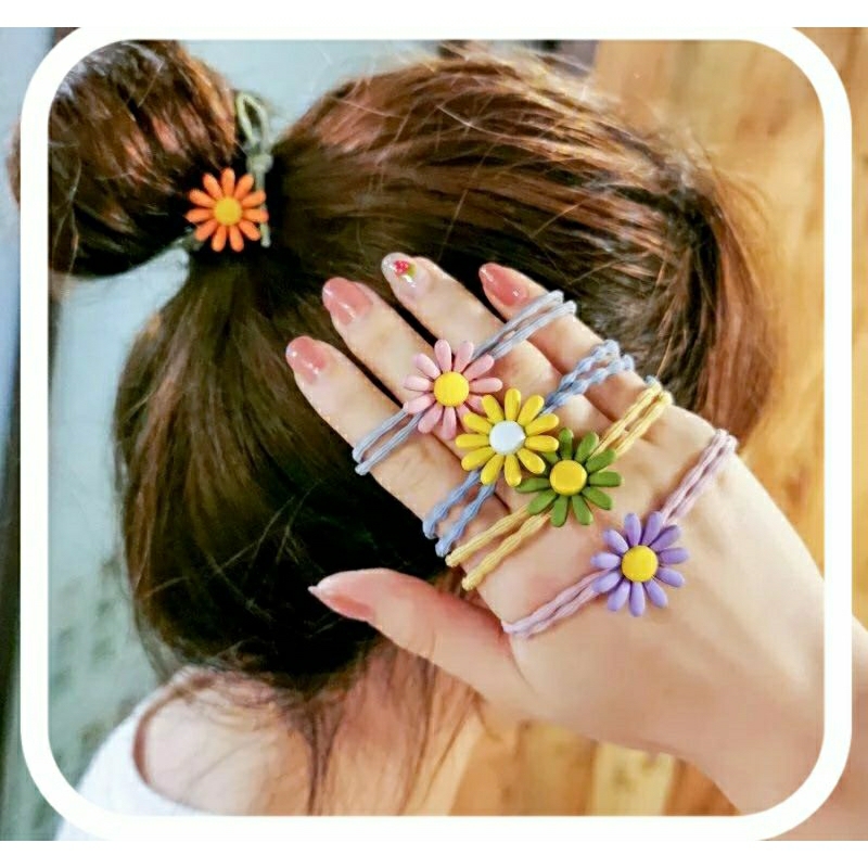 Jual [KPH] ikat rambut motif bunga keren unik | Shopee Indonesia