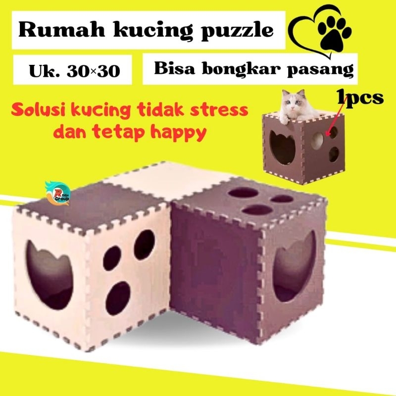 Jual MAINAN KUCING TEROMONGAN PUZZLE RUMAH BISA BONGKAR PASANG KUCING ...