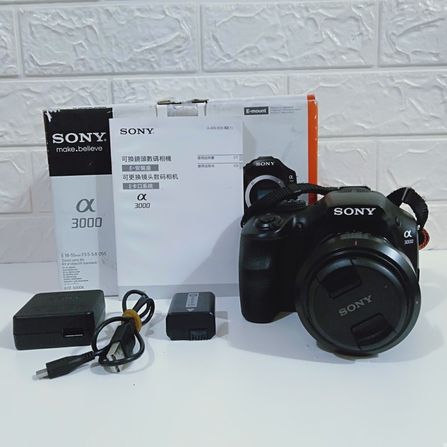 Jual Sony a3000 lensa kit 18 55mm oss kamera mirrorless | Shopee Indonesia