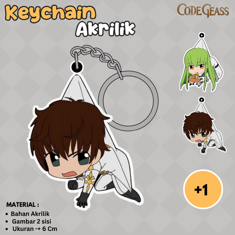 Jual [Code Geass] Keychain & strap full akrilik karakter anime Code ...