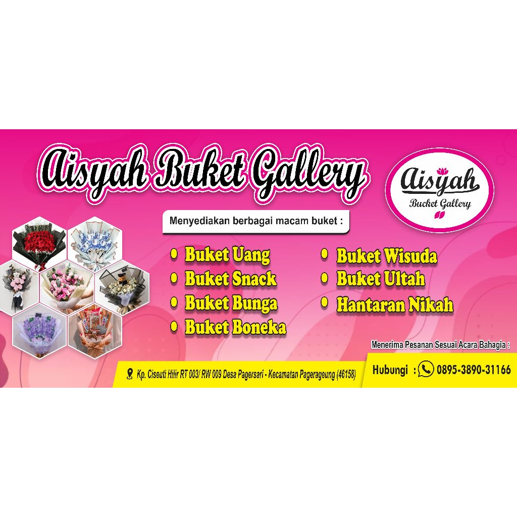 Jual Cetak Banner Jualan Buket | Cetak Spanduk Usaha Buket | Desain ...