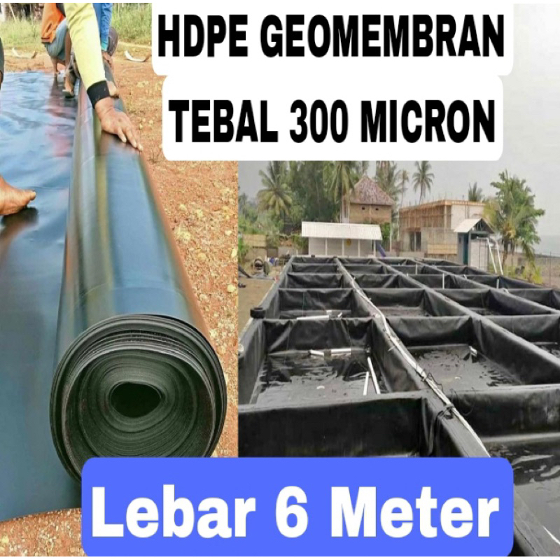 Jual Plastik Hdpe Geomembran 300 Micron Lebar 6 Meter ( Terpal Tambak ...