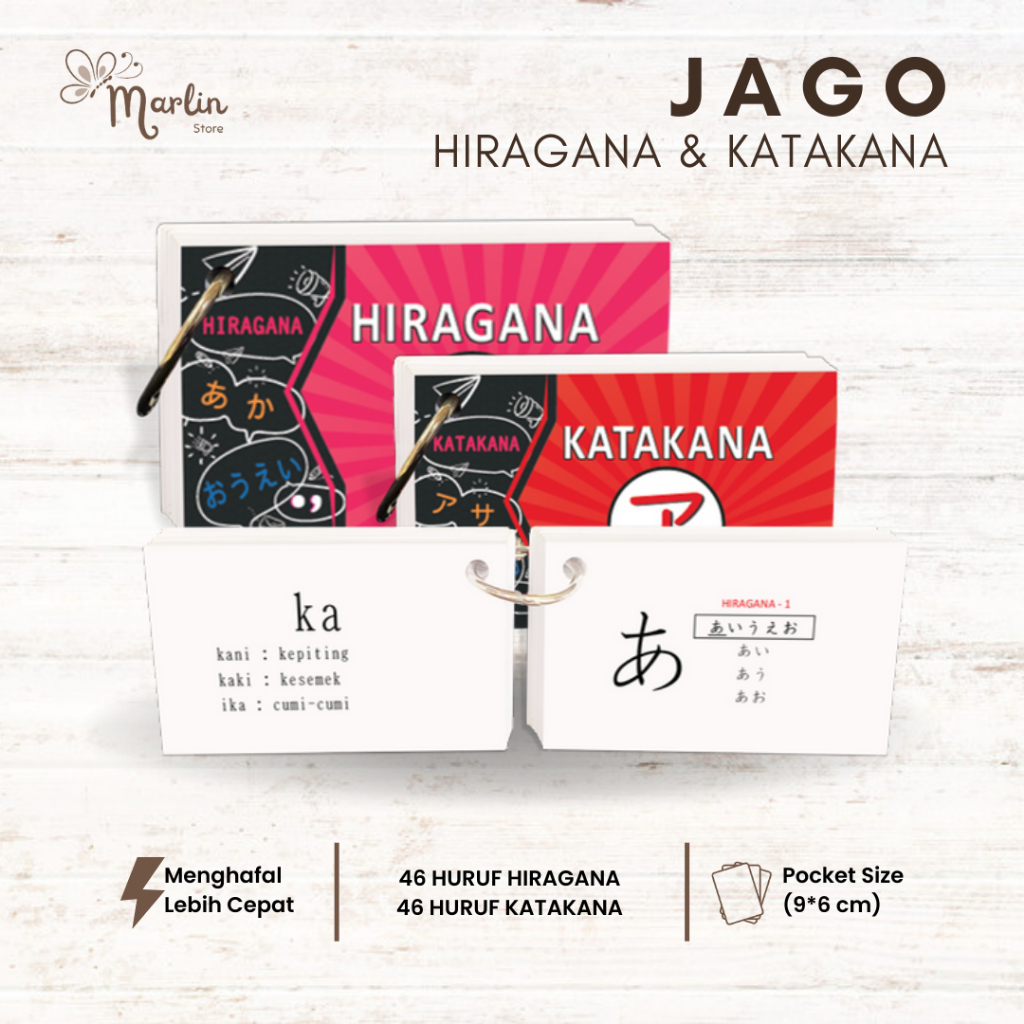 Jual Flashcard Huruf Hiragana Katakana Kartu Menghafal Cepat Edukasi