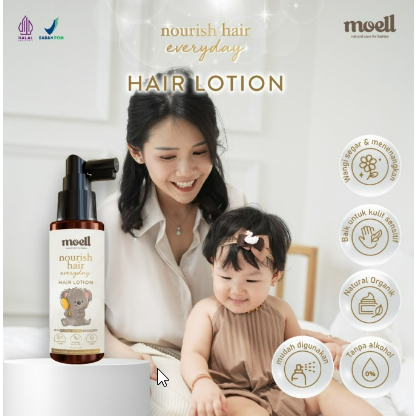 Jual Moell Hair Lotion 100ml / moel Nourish Hair Everyday / Hair Lotion ...
