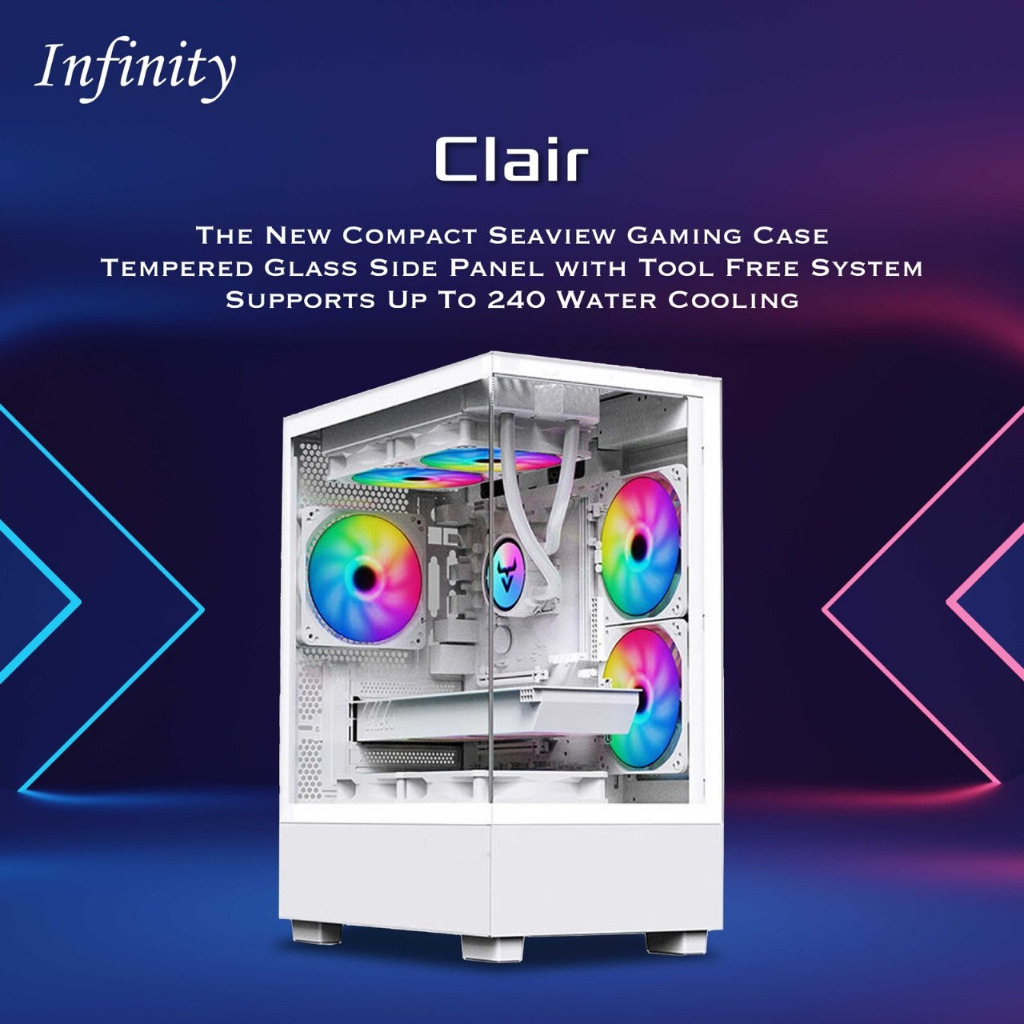 Jual CASING INFINITY CLAIR WHITE - Case Tempered Glass Panel with Tool ...