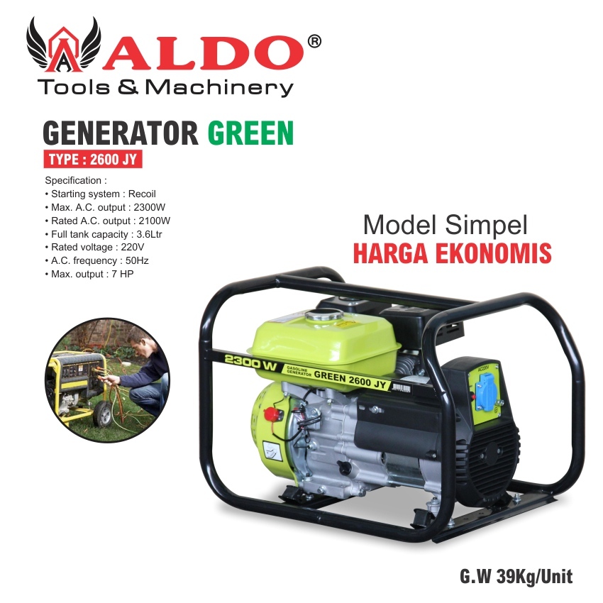 Jual GENERATOR GREEN TYPE 2600JY / MESIN GENSET / GENERATOR LISTRIK ...