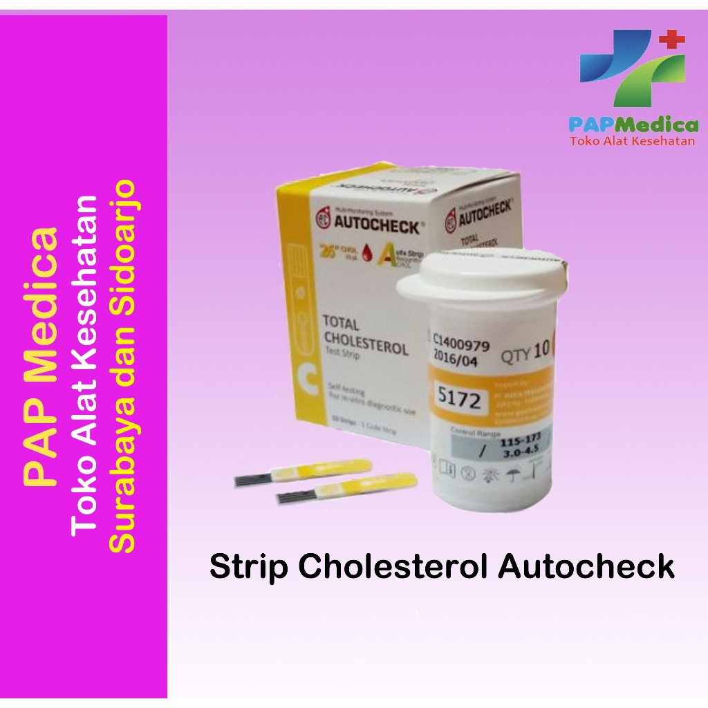 Jual Autocheck Kolesterol Cek Test Strip Cholesterol Refill Isi 10 ...