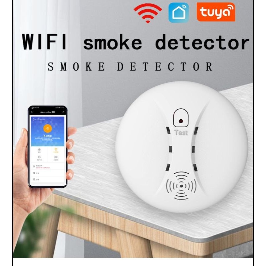 Jual RC Sensor Asap WIFI smoke detector wireless Alarm sistem | Shopee ...