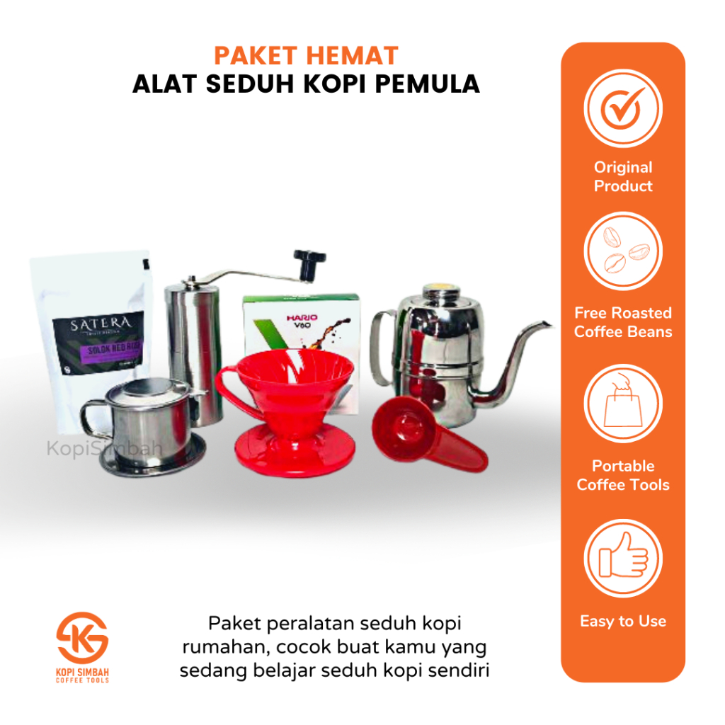 Jual Paket Hemat Alat Seduh Kopi PEMULA Set Penyeduh Coffee Maker ...