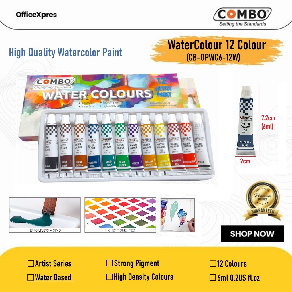 Jual Cat Air 12 Warna / Water Colours Painting 12W / Cat Lukis Poster ...