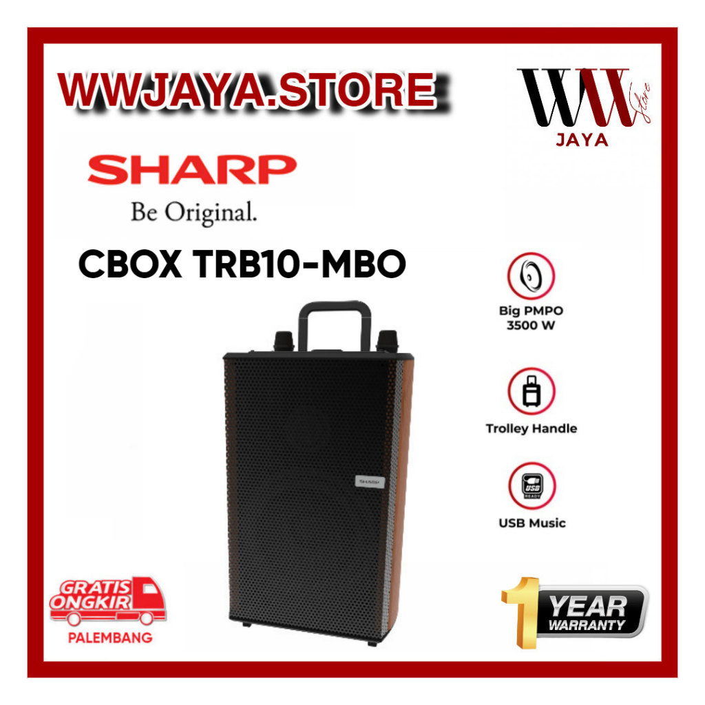 Jual Speaker Portable Bluetooth Karaoke Sharp CBOX-TRB-MBO Speaker ...