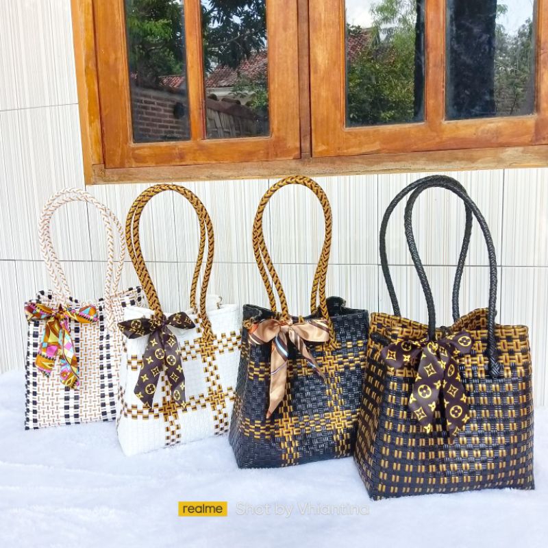 Jual TAS ANYAMAN JALI PREMIUM NEW/TAS ANYAM VIRAL/TAS ANYAMAN KEKINIAN ...