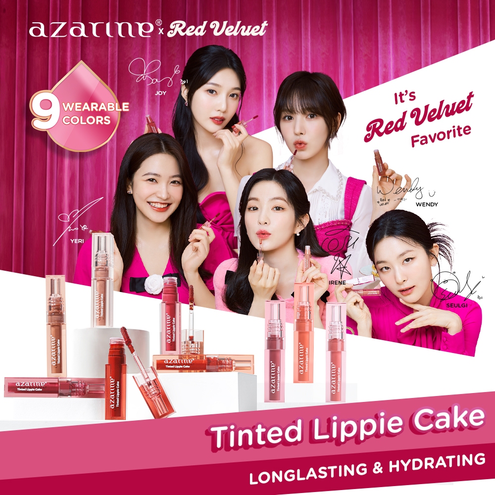 Jual [Azarine x Red Velvet] Tinted Lippie Cake Lip Tint 2.9ml | Shopee ...
