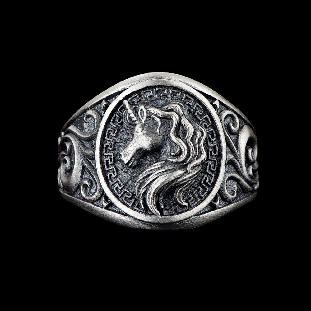 Jual Cincin Lambang Kuda S925 - Silver Magical Horn Horse Head Logo ...