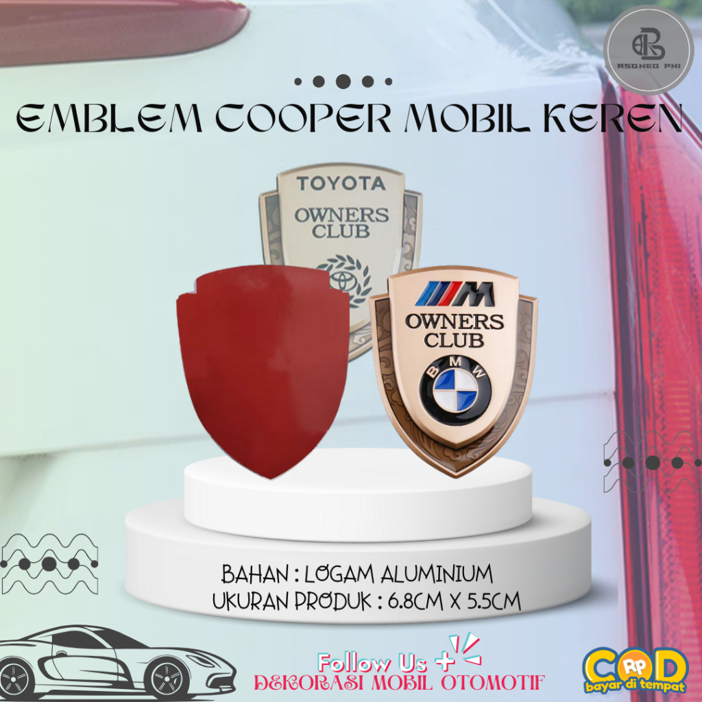 Jual 1PCS STICKER EMBLEM COPPER MOBIL KEREN UNIVERSAL LOGAM ALUMINIUM ...