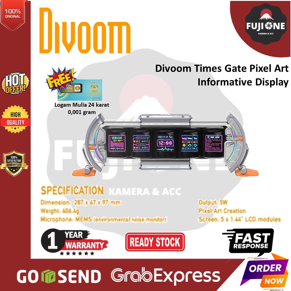 Jual Divoom Times Gate Pixel Art Informative Display Shopee Indonesia