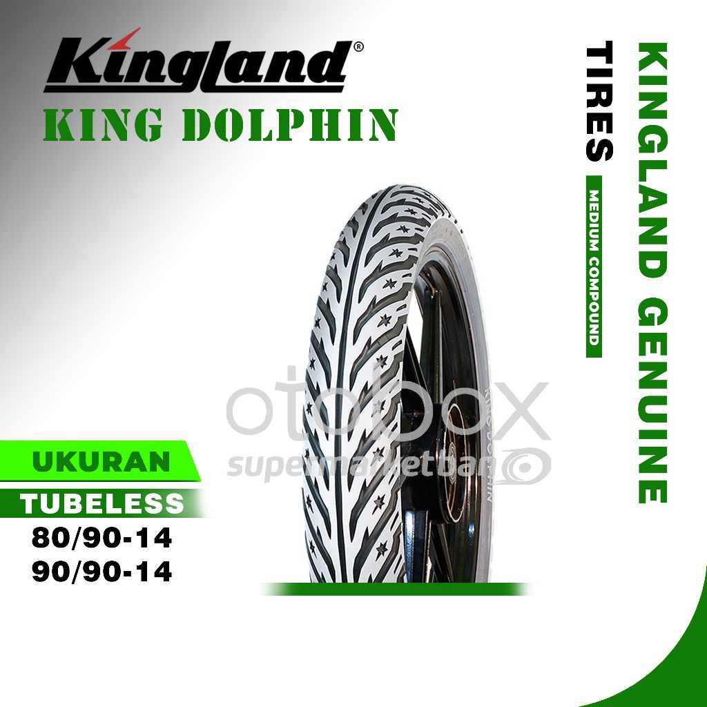 Jual Ban Motor Kingland King Dolphin Ukuran 80/90 90/90 Ring 14 ...