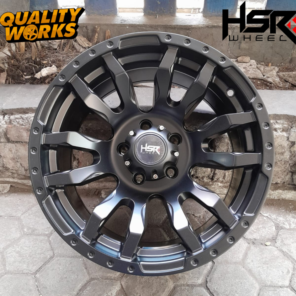 Jual Velg mobil Xtrail ring 16 Pelek HSR BURNEH R16 lebar 8 baut 5 pcd 114 warna hitam - Terios ...
