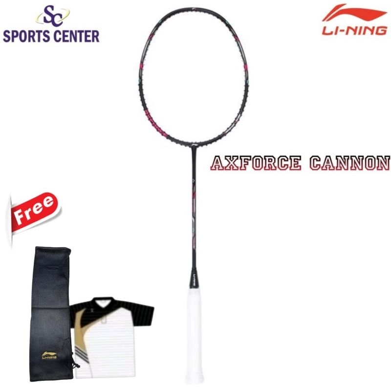 Jual New Raket Badminton Lining Axforce / AX Force Cannon AYTP307 Black ...