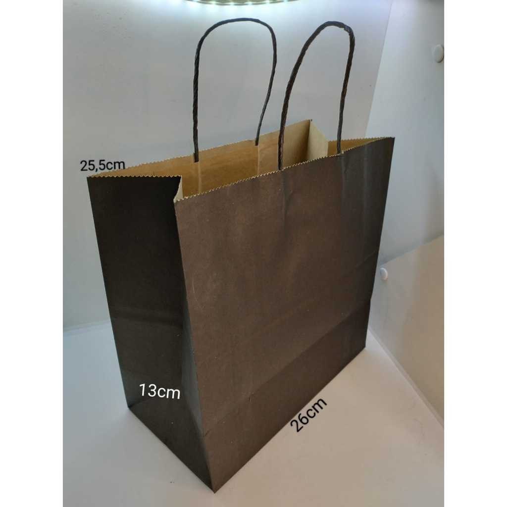 Jual PAPERBAG HITAM 26X13X25,5 cm 10 PCS XXL HITAM TALI | Shopee Indonesia
