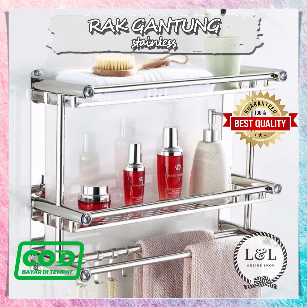 Jual Rak Tempat Gantungan Handuk Kamar Mandi Towel Hanger Toilet ...