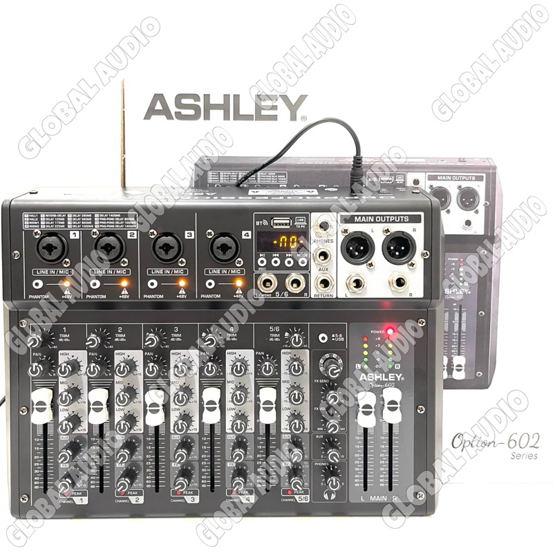 Jual Mixer Audio Ashley Option 602 Usb Bluetooth Original Mixing 6 Channel ASHLEY OPTION6 ( BISA ...