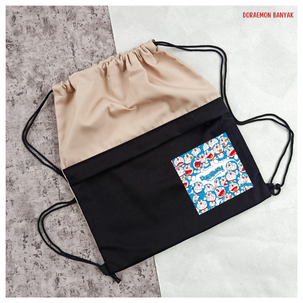 Jual New Stringsaku PREMIUM DORAEMON BANYAK anime stringbag pocket ...