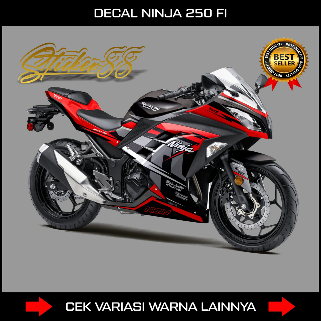 Jual sticker decal full body ninja 250 fi new grafis costum / decal ...