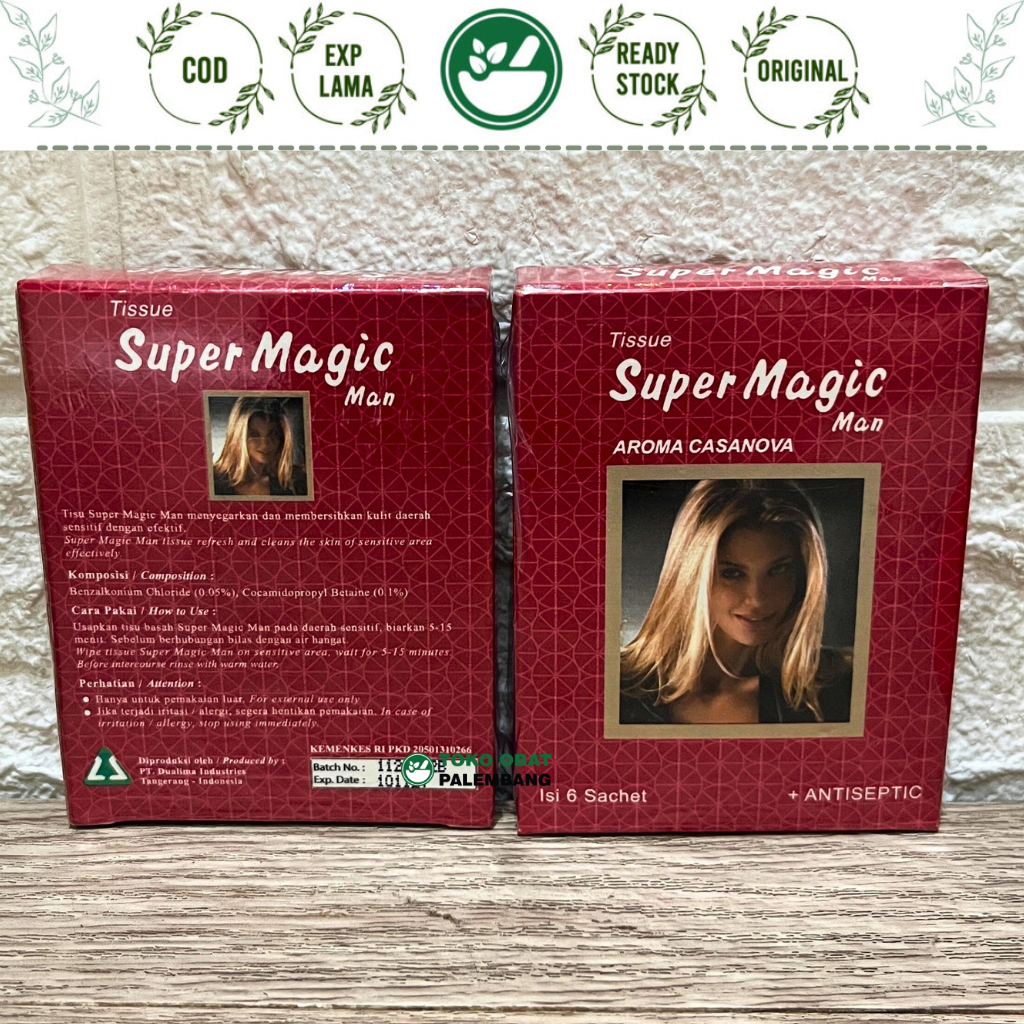 Jual TISSUE SUPER MAGIC MAN AROMA CASANOVA 6SACHET DUS MERAH ...