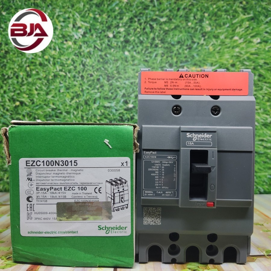 Jual MCCB Breaker Schneider Elektrik EZC100N 3P 15A 3phase 15 A EZC100N3015 | Shopee Indonesia