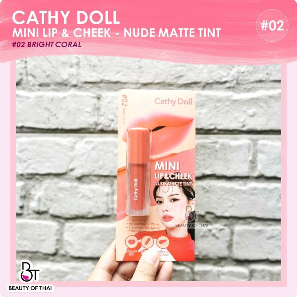 Jual CATHY DOLL MINI LIP & CHEEK NUDE MATTE TINT | Shopee Indonesia