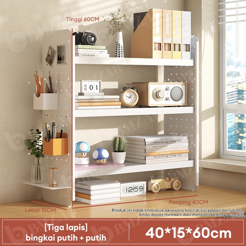 Jual Rak Meja Serbaguna Table Rack Desk Organizer Rak Buku Kayu Meja ...