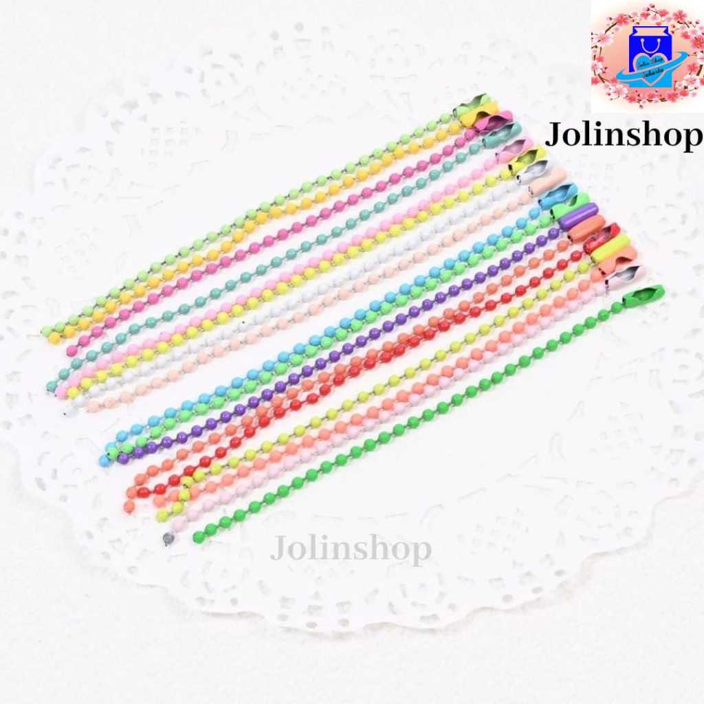 Jual Rantai Biji Lada Merica Warna Keychain isi 10 DIY Gantungan Kunci ...