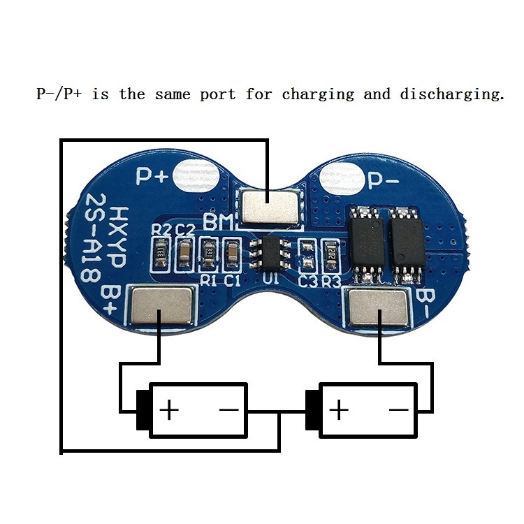 Jual BMS 4A 2S 2 cell Series Li-ion 18650 Lithium Battery Charger Protection Board 7.4V Diy Kit ...