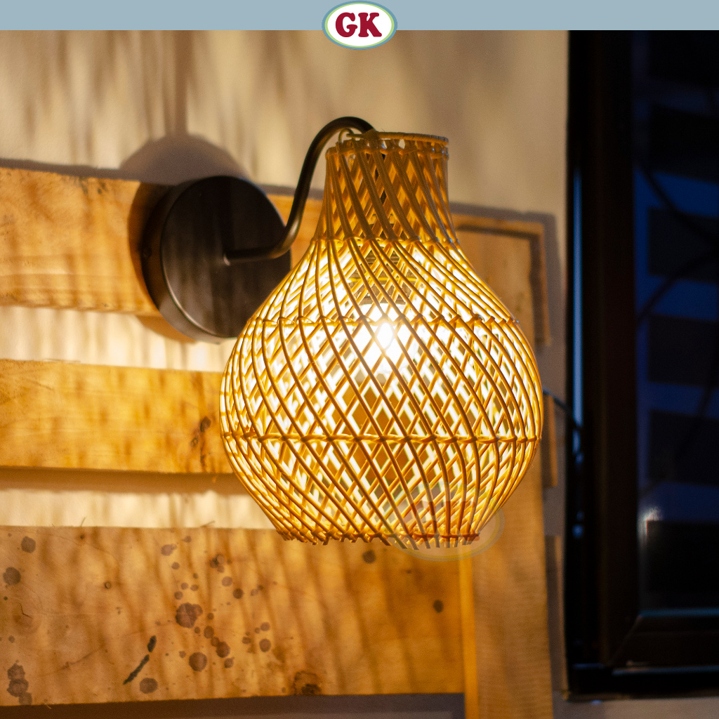 Jual Kap Lampu Dinding Rotan BASIC 47 D20 - Handcrafted Rattan ...