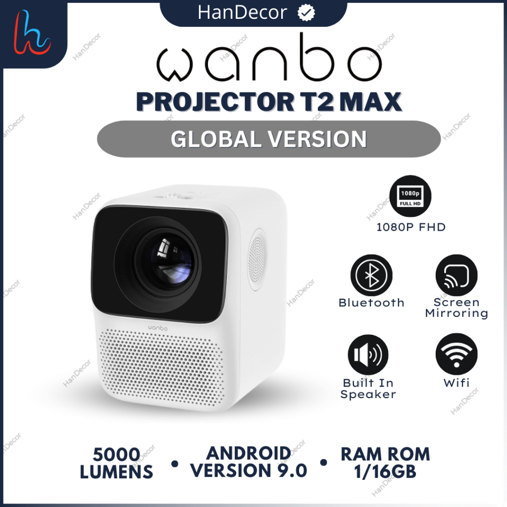 Jual WANBO T2 Max Smart Projector Android | 1920x1080P Mini LED ...