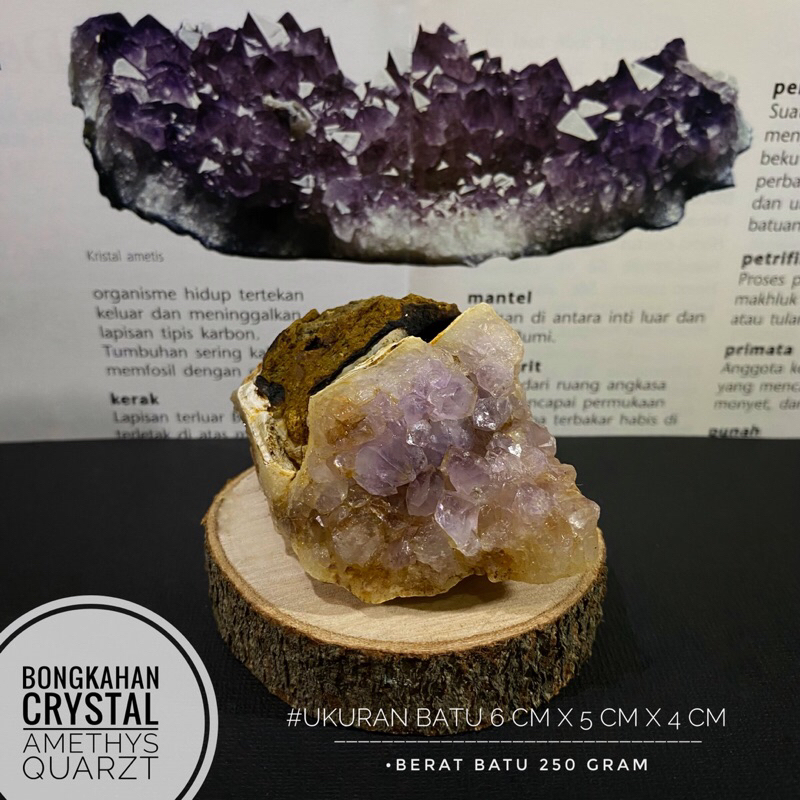 Jual Batu Crystal Amethys Quartz L11 atau Batu Kristal Amethys Natural atau Batuan Mineral ...