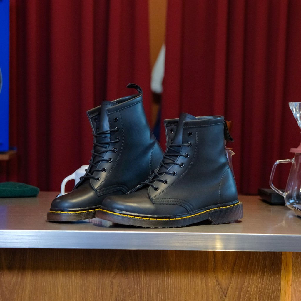 Jual Walko - Sepatu Boots Tinggi Pria Wanita Casual Black Sven | Shopee ...