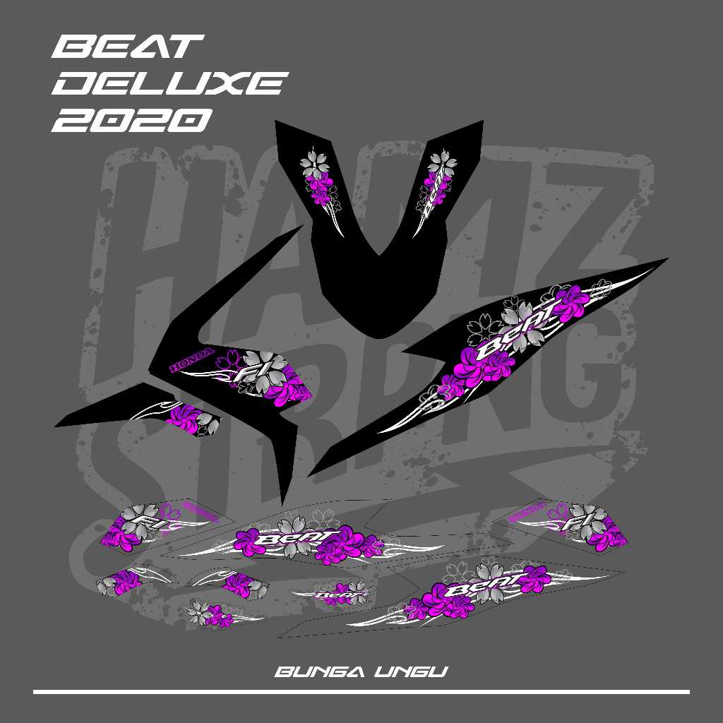 Jual Striping Transparan Beat Deluxe 2020-2023 Bunga konsep proper ...