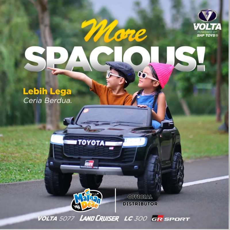 Jual Mainan Mobil Aki Anak Volta 5077 Toyota Land Cruiser LC 300 V5077 ...