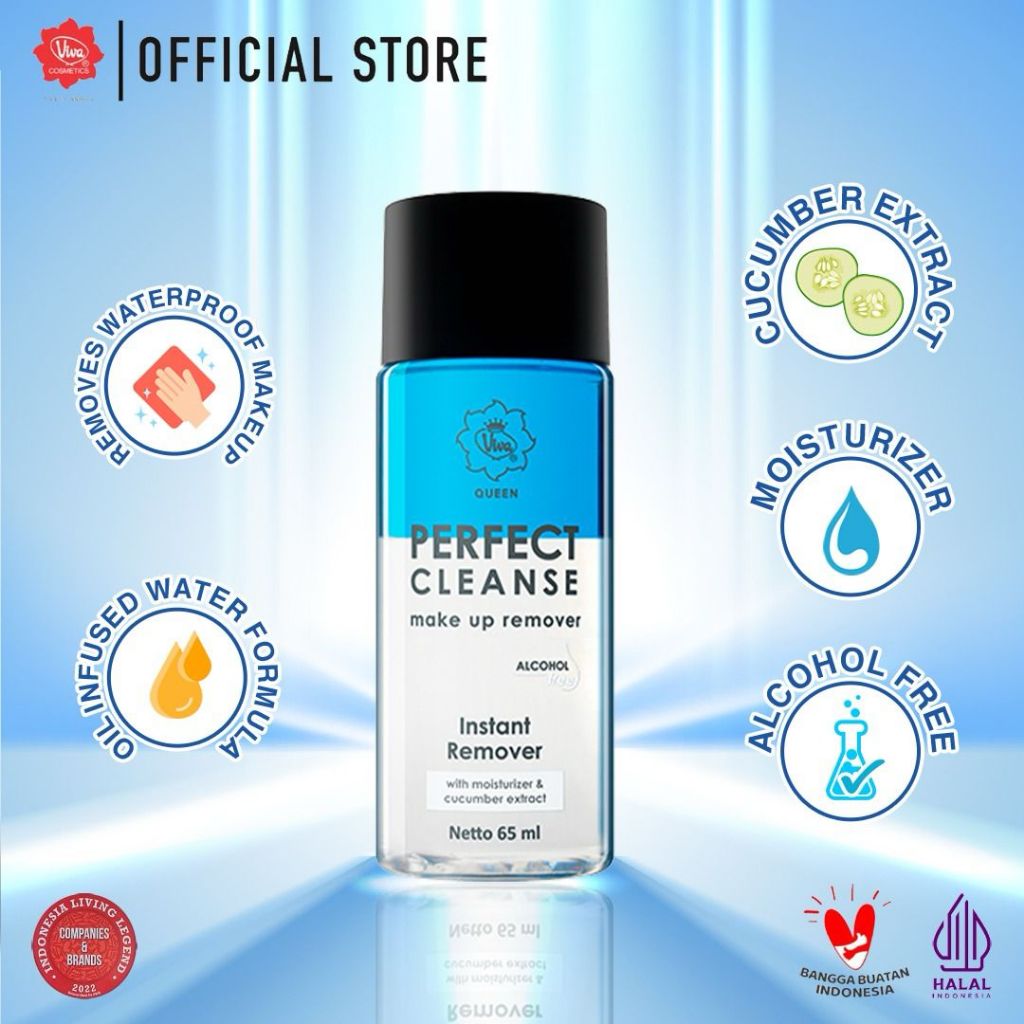 Jual Viva Queen Perfect Cleanse Make Up Remover ALCOHOL FREE with Moisturizer & Cucumber Extract ...
