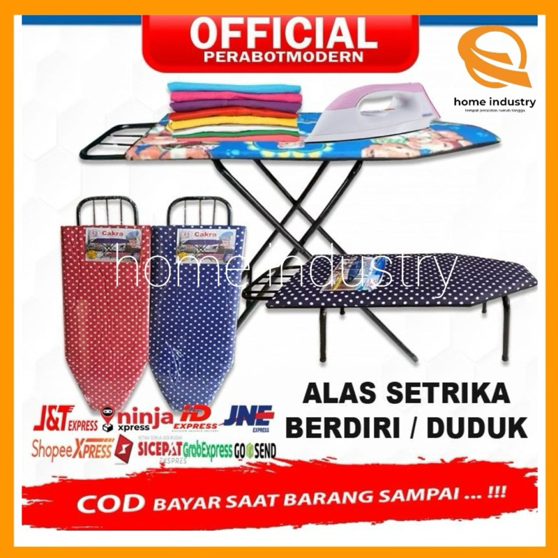Jual meja setrika lipat duduk jumbo alas setrika/meja setrika berdiri ...