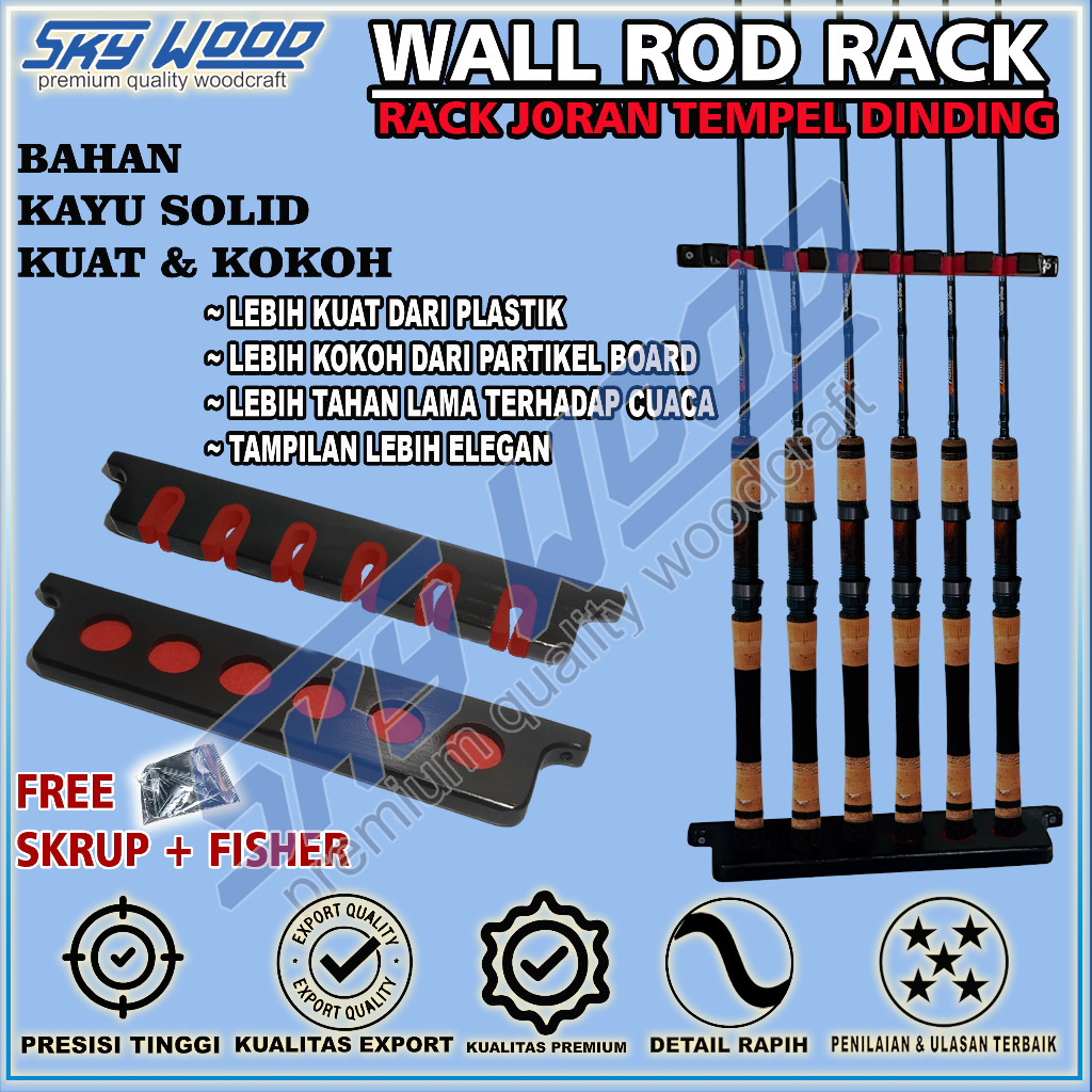 Jual Rak Pancing Dinding / Wal Rod Rack / RAK JORAN DINDING | Shopee ...