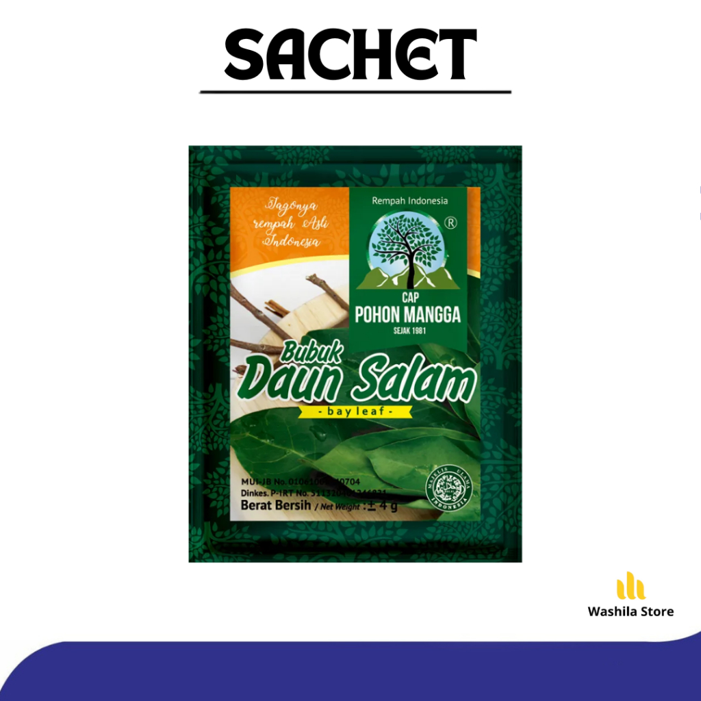 Jual SACHET - Bumbu Bubuk Tepung Daun SALAM Kemasan Instan Bumbu Daun ...